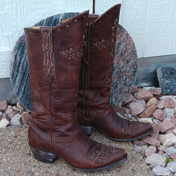 Cavender's | Shoes | Cavenders Brown Leather Western Cowgirl Boots ...